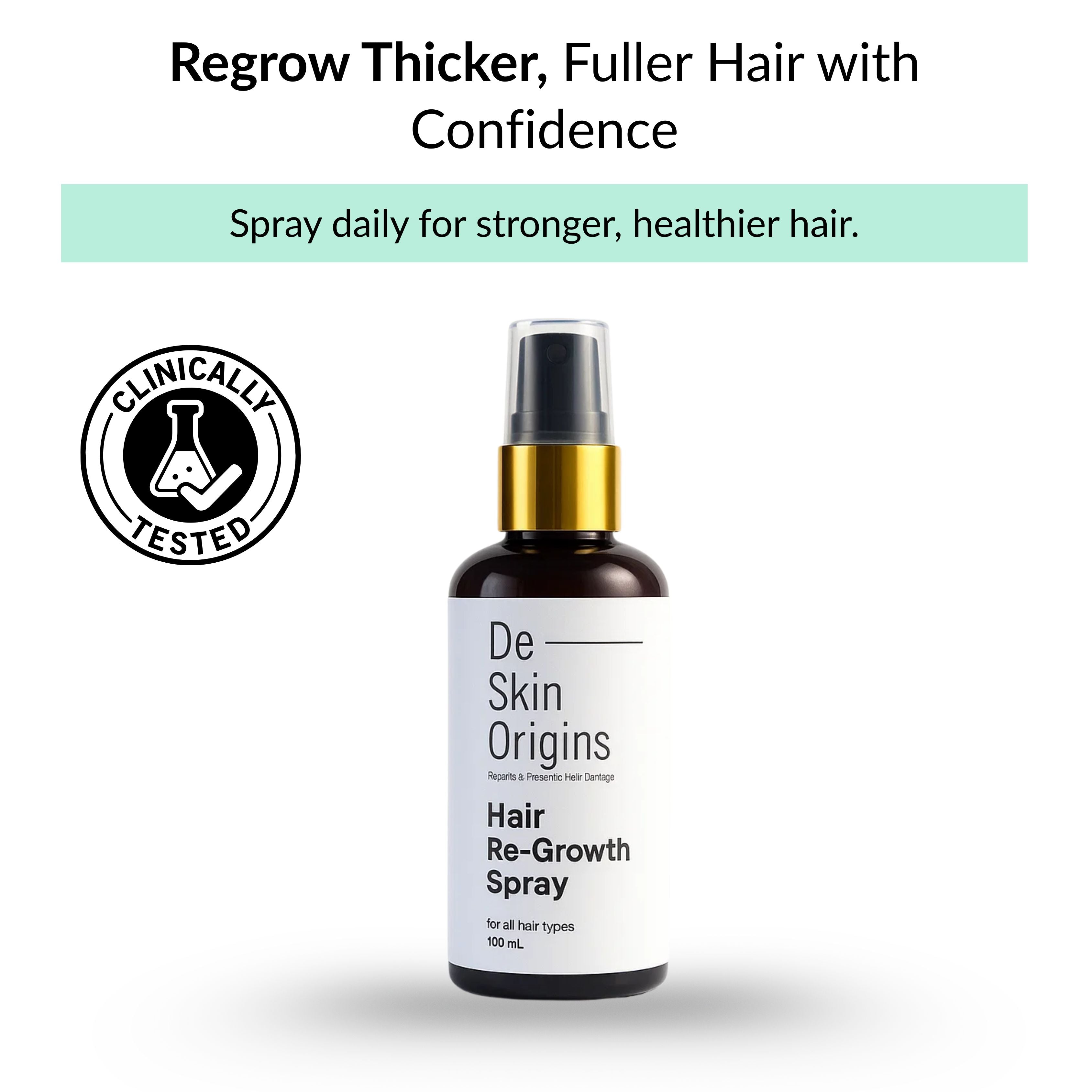 Hair regrowth spray – De Skin Origins